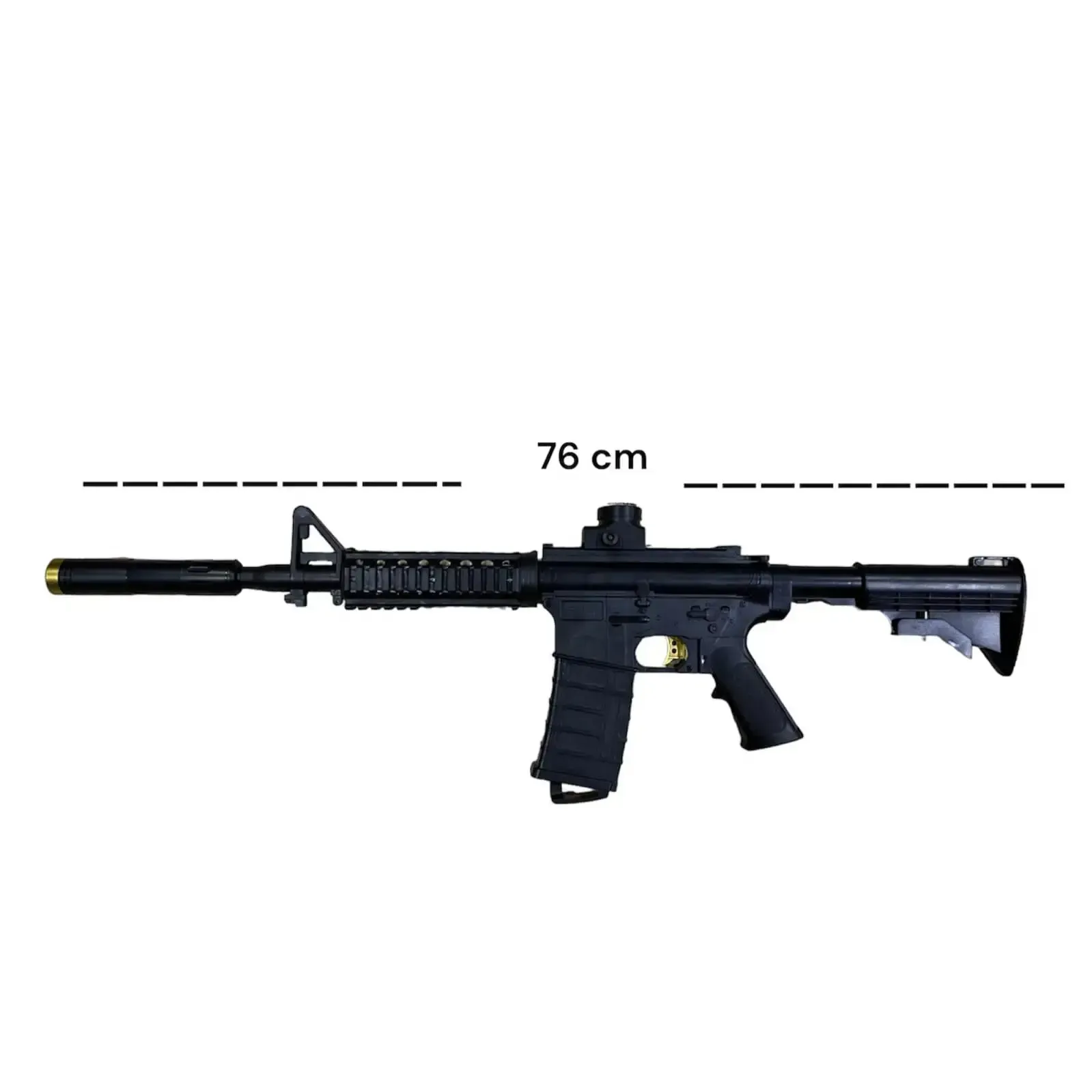 PISTOLA GRANDE NEGRA LISA en Limon