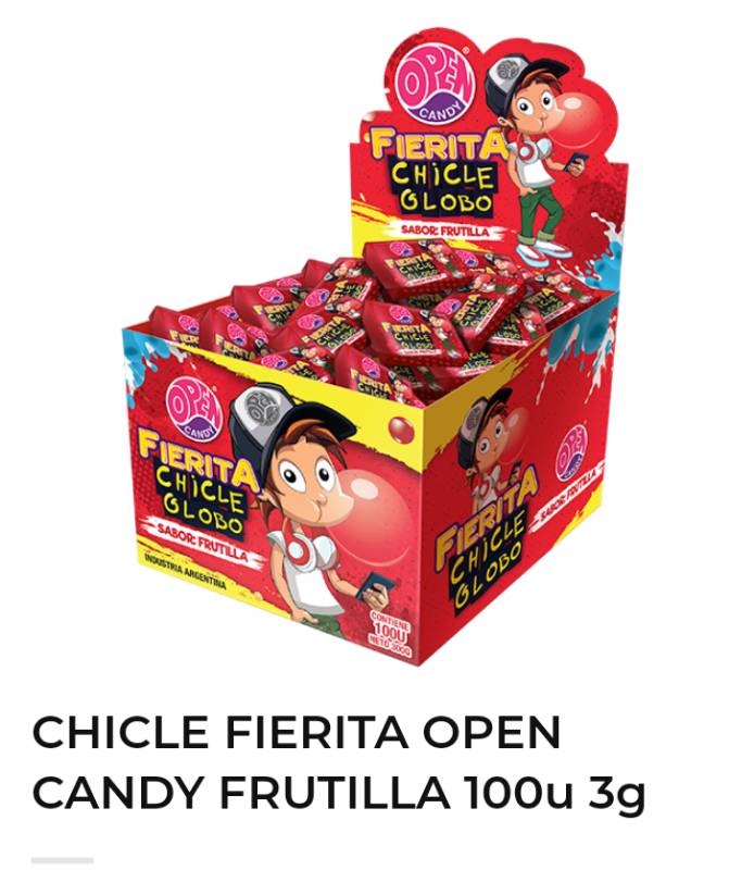 Chicle caja x100 unid en Perito Moreno