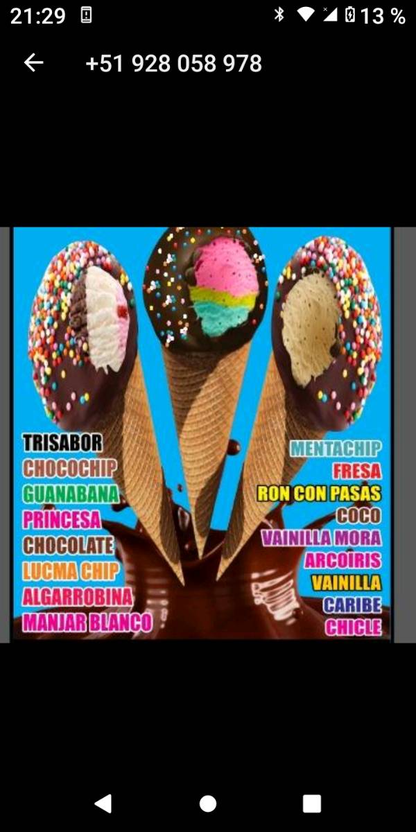 Helados zambito 10 unid. en Lima