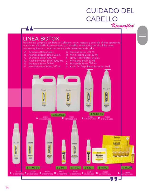 P 14 / SPRAY FIJADOR BOTOX 345ML en San Marcos