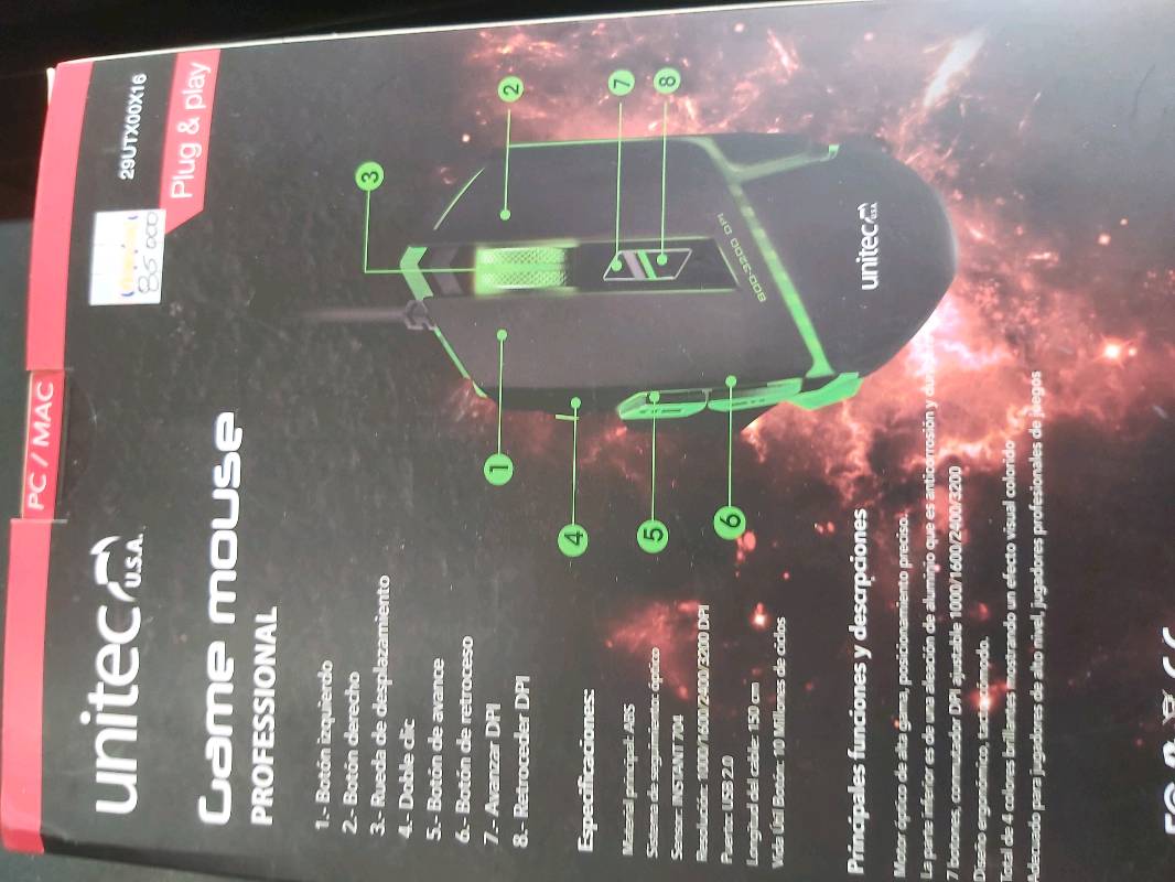 Mouse Gamer Unitec en Cali