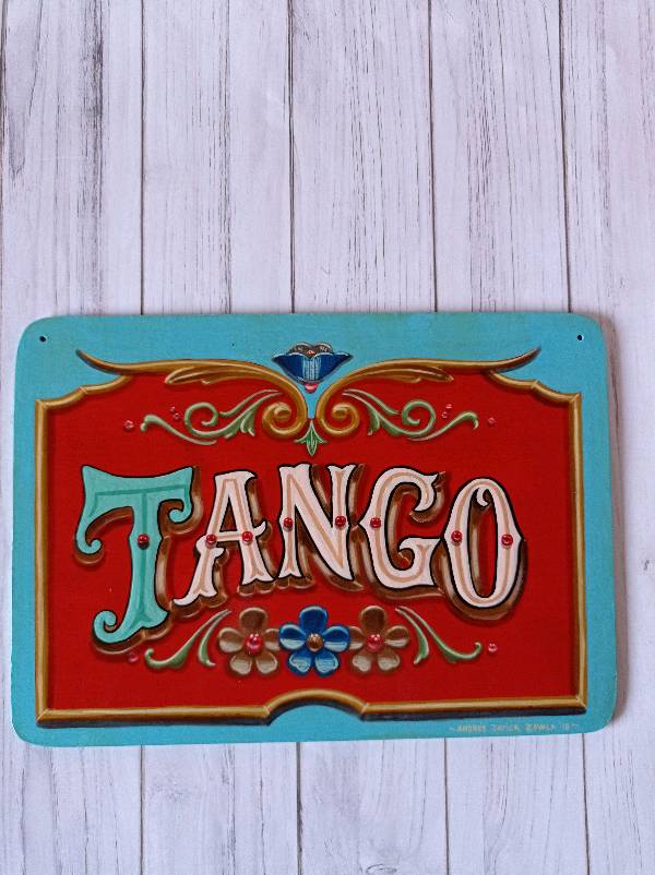 Cartel "Tango" - Fileteado Porteño. en Buenos Aires