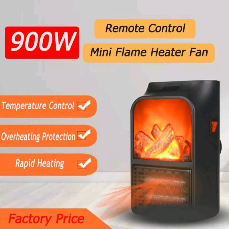 Mini Calefactor Eléctrico FLAME HEATER 900w portátil led en Huancayo
