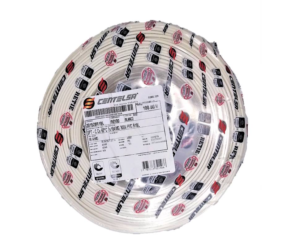 CABLE DUPLEX 2X18 SPT-C CENTELSA en Bogotá