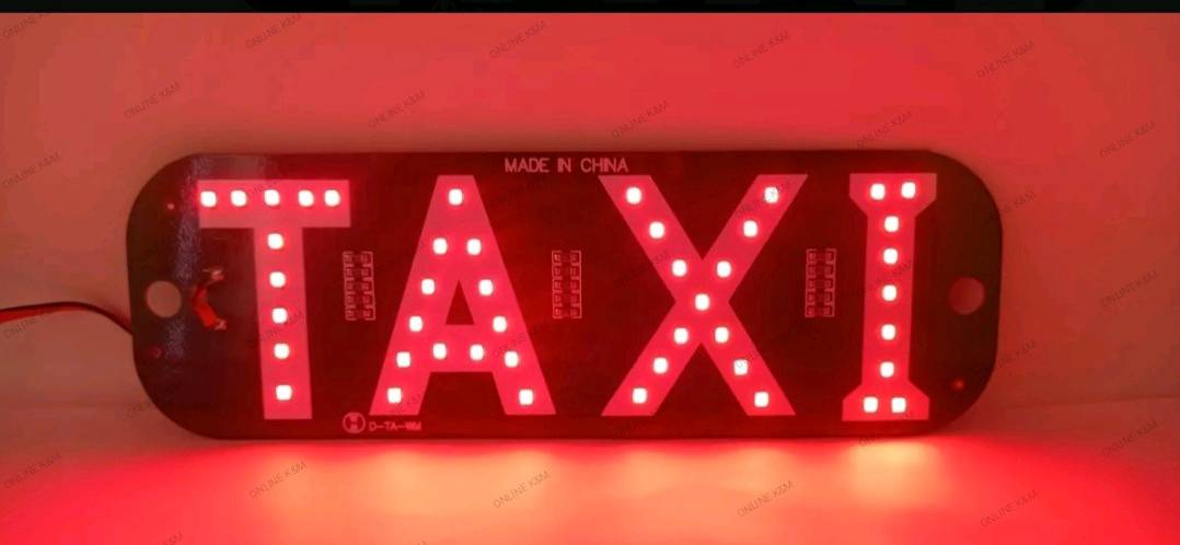 Aviso Letrero Taxi Blanco Led 12v Cigarrera Chupones Vidrio en Barquisimeto