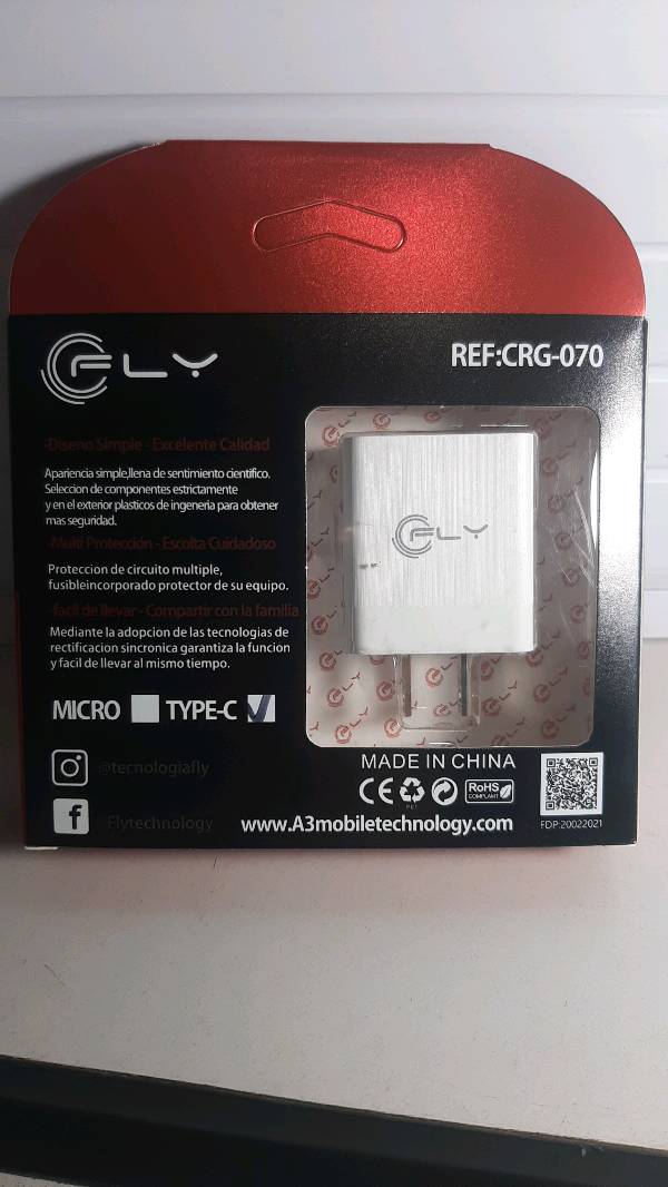 Cargador fly 3.0A USB ADAPTER en Tame
