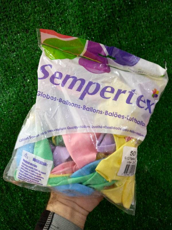 Globos Sempertex Original R12 Pastel 50unid en Valencia