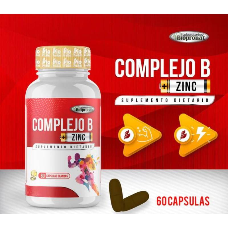 Complejo B + Zinc por 60 capsulas en Cali