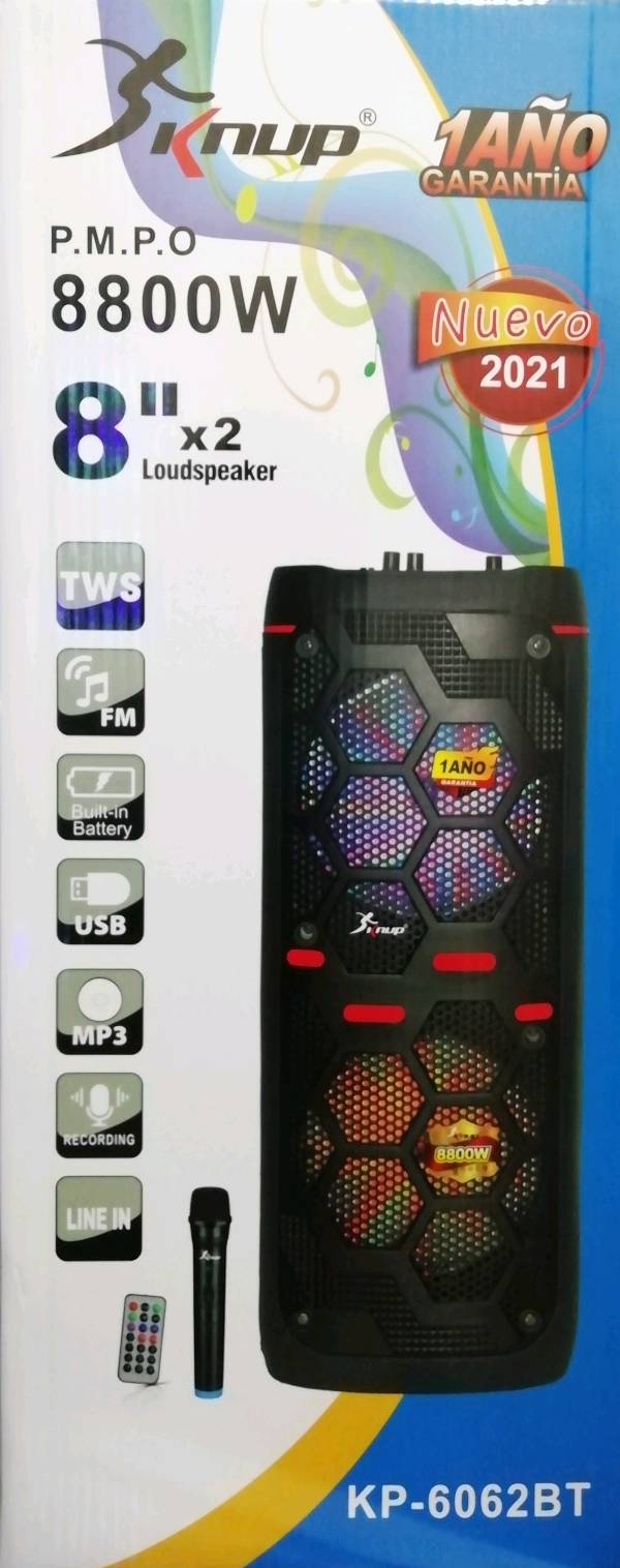 Parlante knup 8800w carga a 220v superpotente en Arequipa