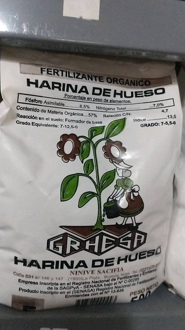 HARINA DE HUESO fértilizante orgánico en Buenos Aires