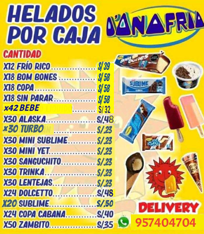 Helados donofrio en Lima