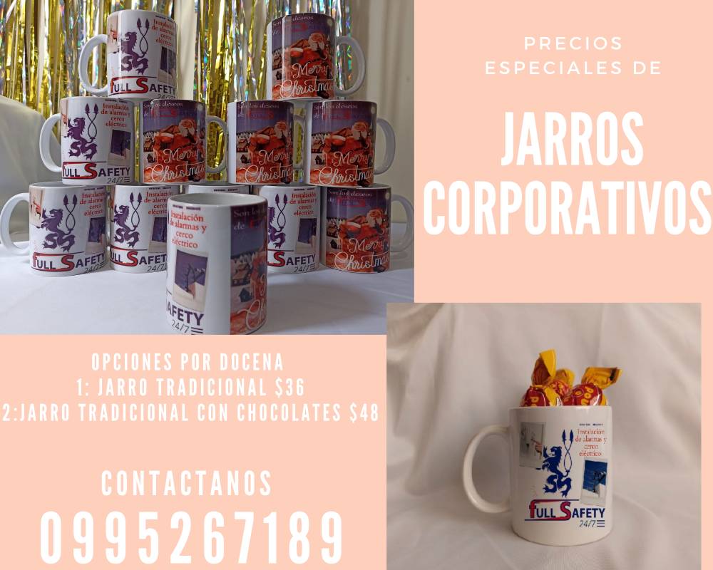 Jarros Personalizados Corporativos en Puerto Francisco de Orellana