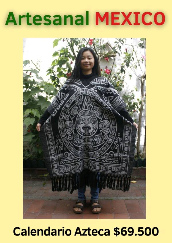 Poncho calendario azteca en Bogota
