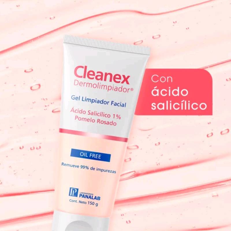 CLEANEX-GEL FACIAL DERMOLIMPIADOR CON ÁCIDO SALICÍLICO / 150 gr. en Sucre