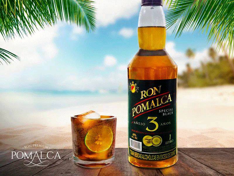 Ron Pomalca 1Lt + vaso whisquero caja x 12 und. en Lima