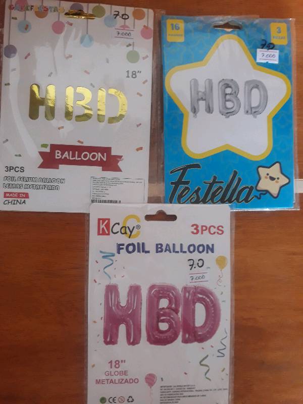 letrero HBD en Bogota