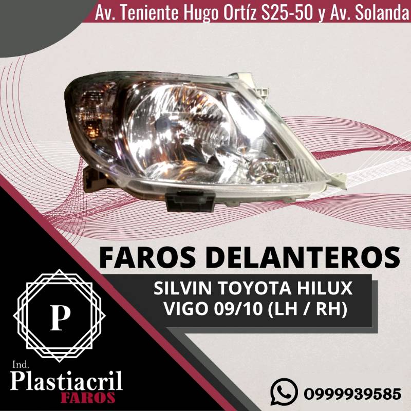 FAROS DELANTEROS SILVIN TOYOTA HILUX VIGO 09/10(LH/RH) en Quito