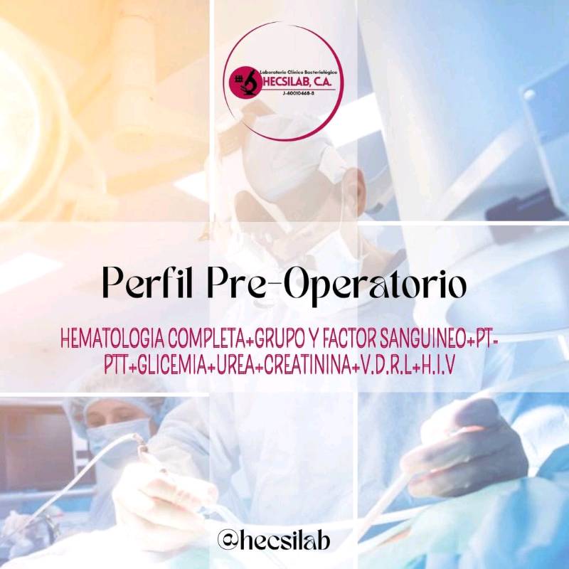 Perfil Pre-Operatorio en Caracas