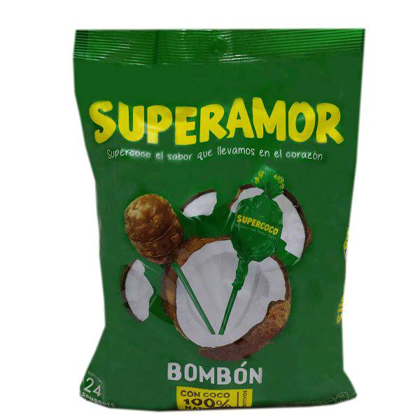 SUPER COCO BOMBÓN CHUPETA DE COCO BOLSA x 24 UNIDADES en San Cristóbal