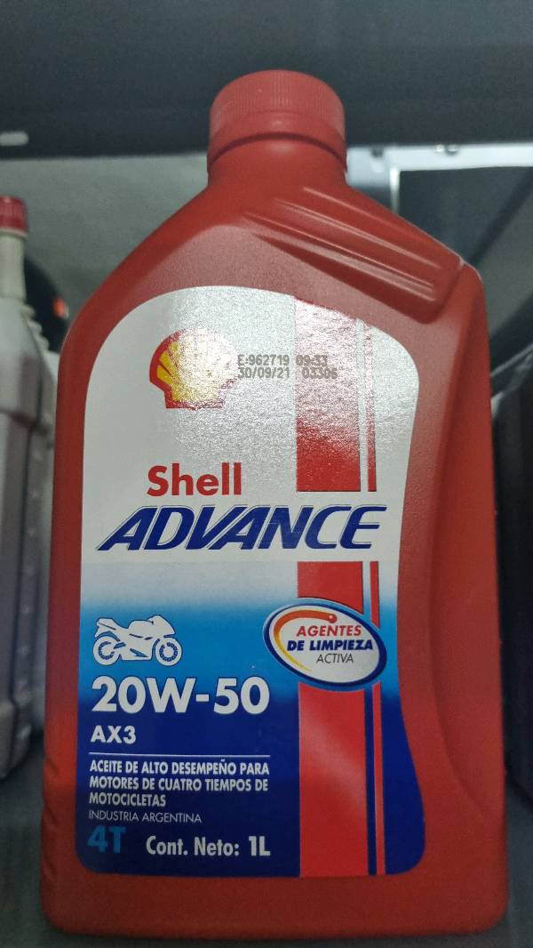 Aceite SHELL advance 20w 50 en benavidez