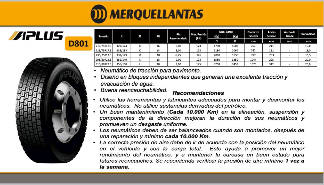 Llanta Aplus D801 en Ipiales