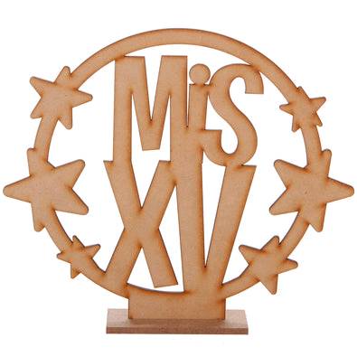 Letrero Círculo Mis XV Años 21.5x24.2x3.5cm en Villaflores