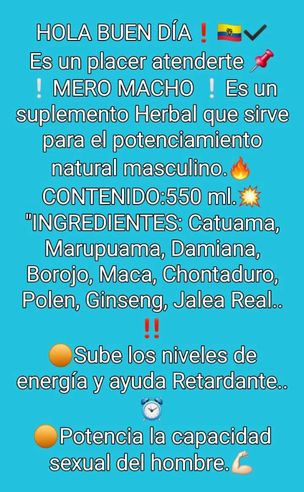 MERO MACHO ECUATORIANO ORIGINAL en Bucaramanga