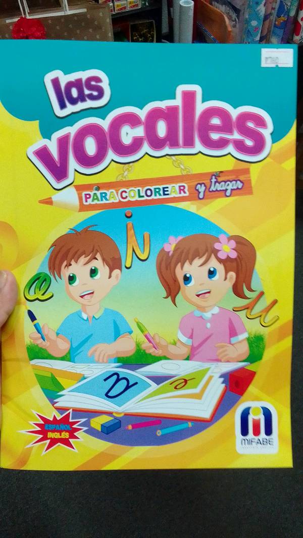 Libro para colorear - vocales en Lima