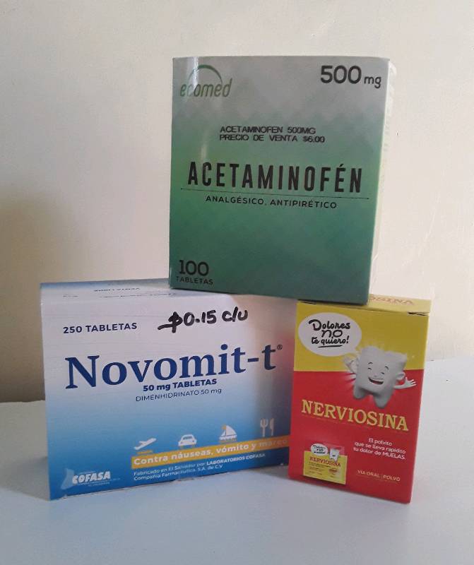 Acetaminofén Mk- Nerviosina- Novomit en Chalatenango