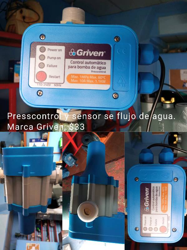 resscontrol y sensor se flujo de agua, marca Griven. en Barquisimeto