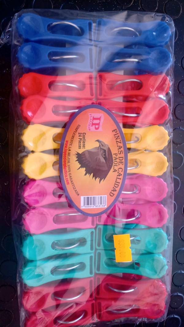 Pinzas para ropa 24pz en Bahia Tortugas