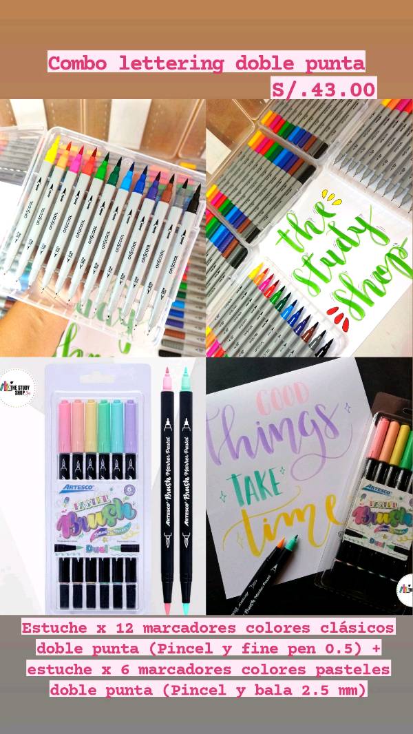 Combo lettering doble punta en Piura