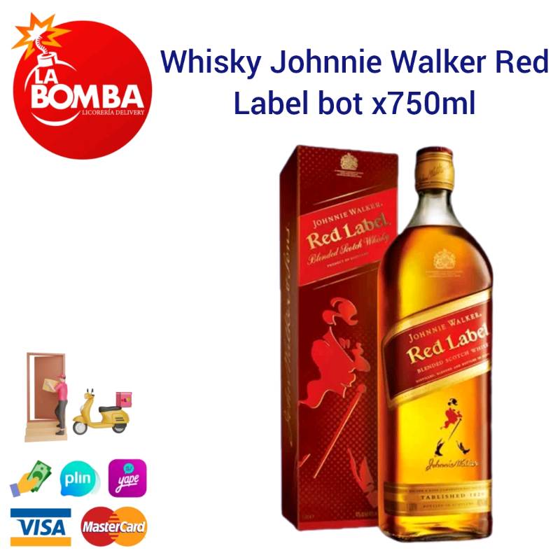 Whisky Johnnie Walker Red Label bot x750ml en Trujillo