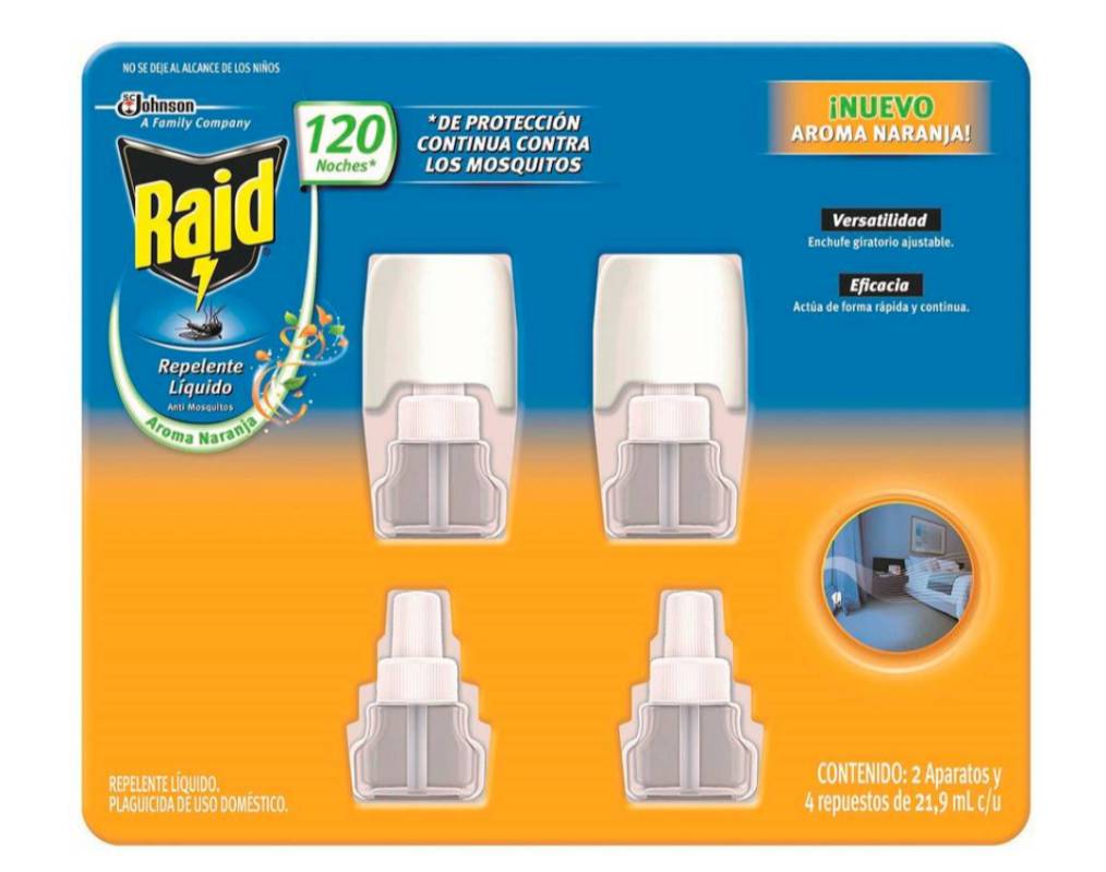 REPELENTE LIQUIDO RAID ELECTRICO 6 Pzas en Guatemala City