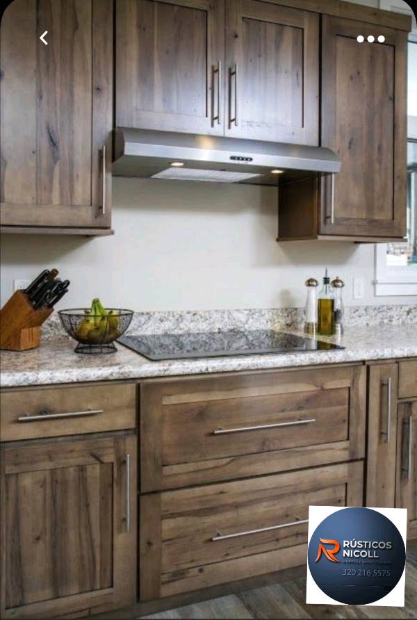 Cocinas integrales madera maciza acabado colonial