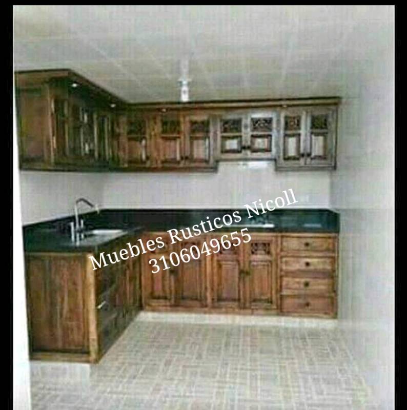 Cocinas integrales madera maciza acabado colonial