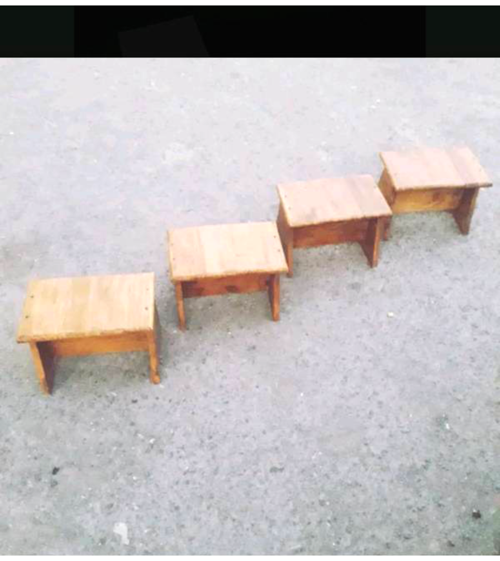 Banquito de madera en Santiago de Chile