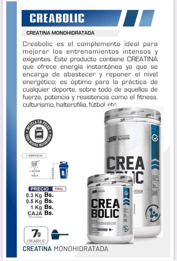 Creabolic. Creatina pura monohidratada en Pucallpa