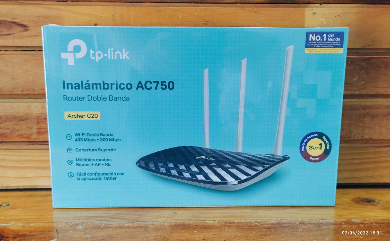 ROUTER TP LINK AC750 DOBLE BANDA ARCHER C20 en Puerto La Cruz