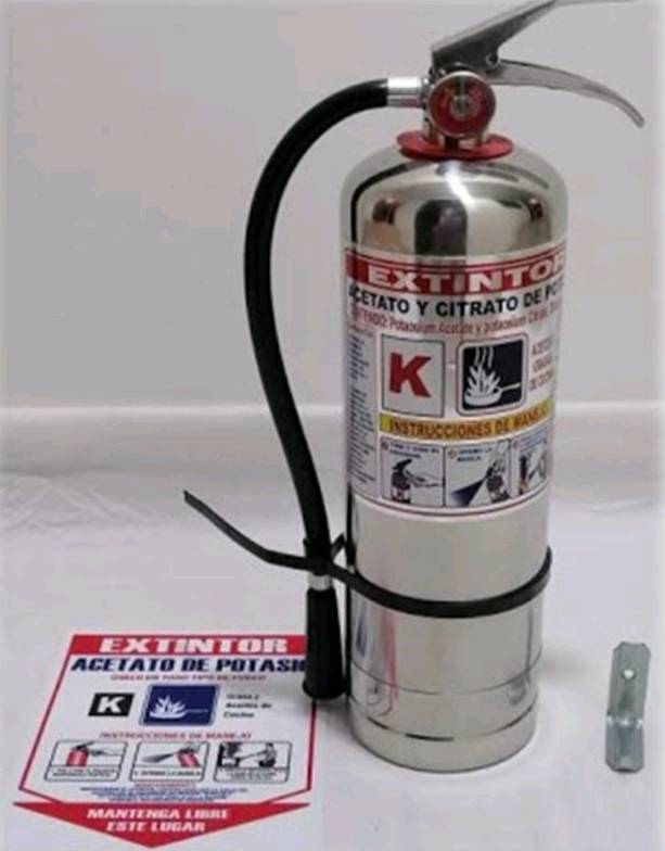 Extintor Tipo K 1.5gl Acero Inoxidable en Medellín