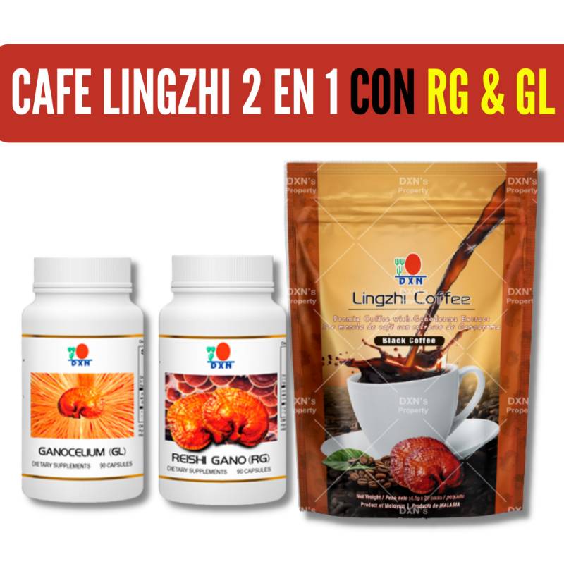 Cafe Negro con Ganoderma más Capsulas