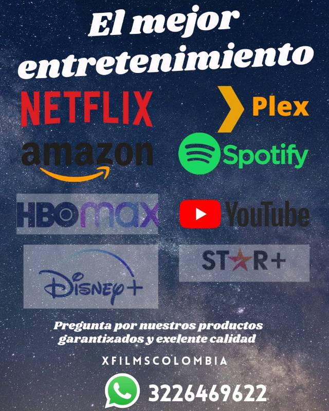 Cuentas streaming originales y garantizadas en Cota