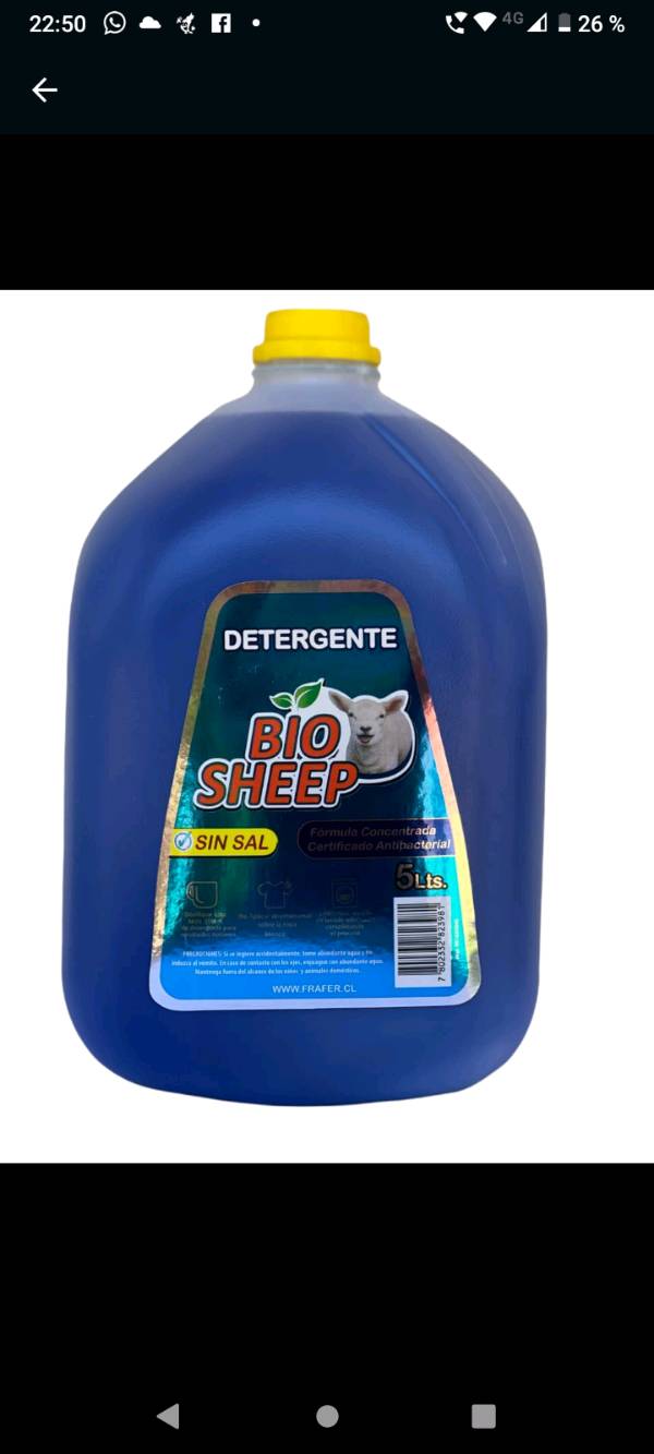 Detergente Bio Sheep ultra concentrado 5 litros