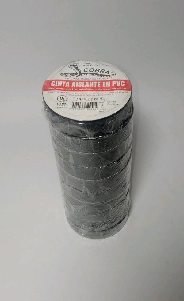 Teipe negro mediano marca cobra en Caracas