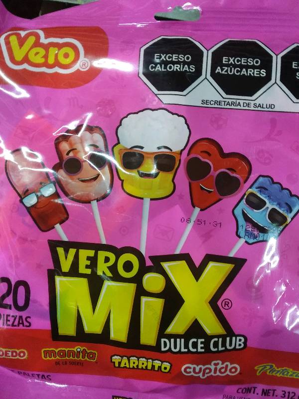 Vero mix dulce club (paletas) en Guanajuato
