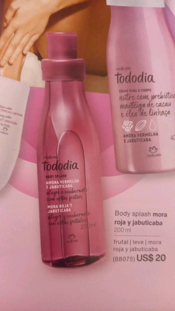 NATURA TODODIA BODY SPLASH MORA ROJA Y JABUTICABA en La Paz
