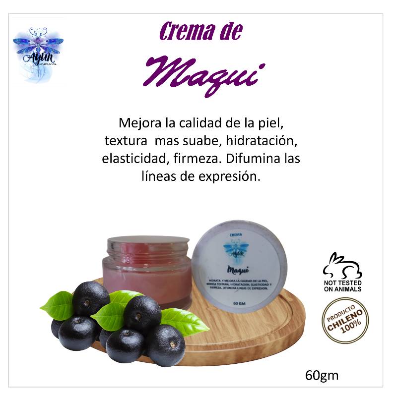 Crema facial de Maqui 60gm en Maipú