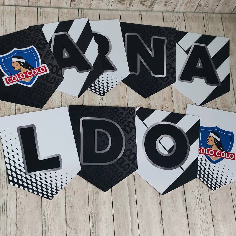 Banderín simple Colo Colo en Puente Alto