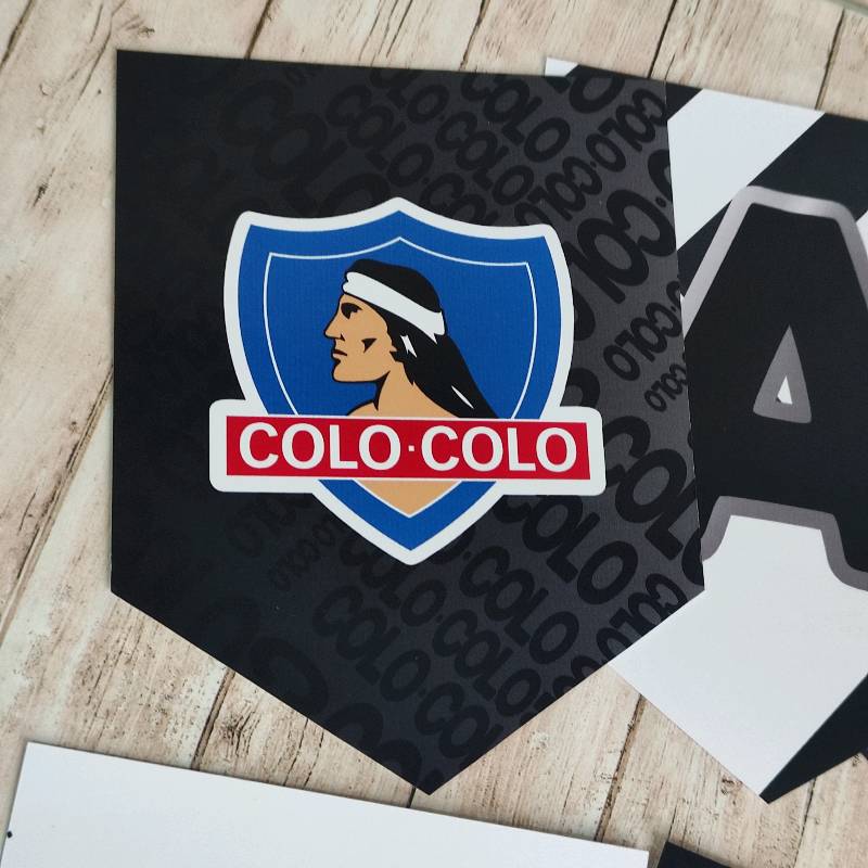 Banderín simple Colo Colo en Puente Alto