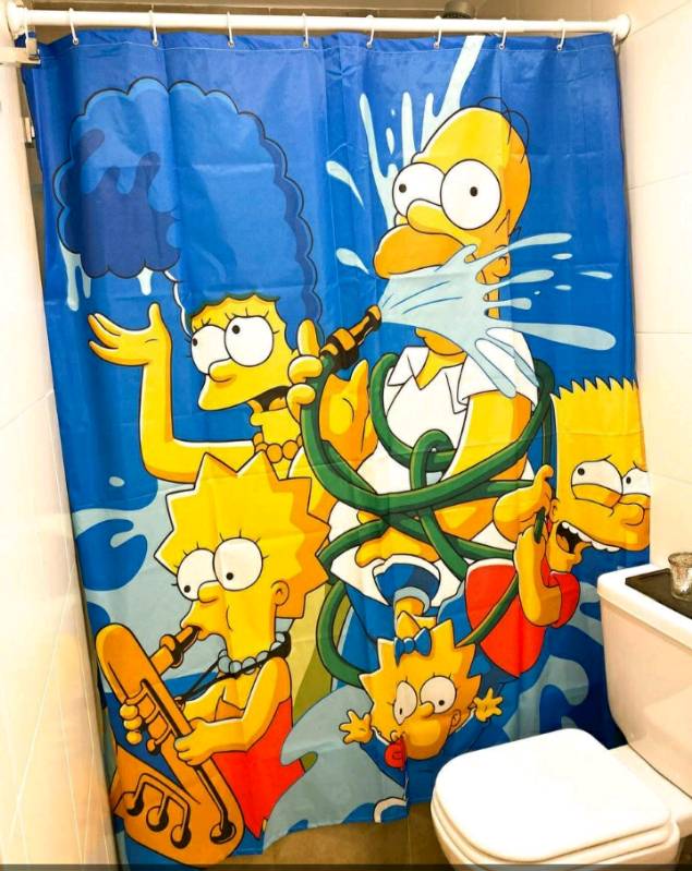 Cortina de baño línea Simpsons en Buenos Aires